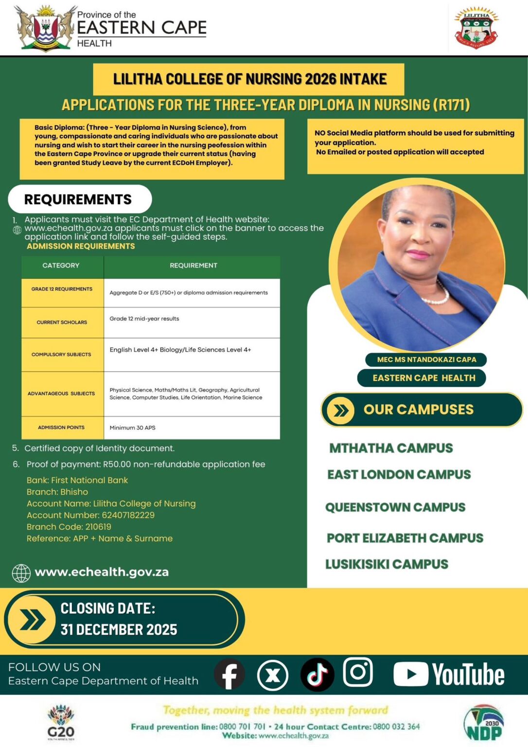 Lilitha College of Nursing 2026 Application Open - Matrichub